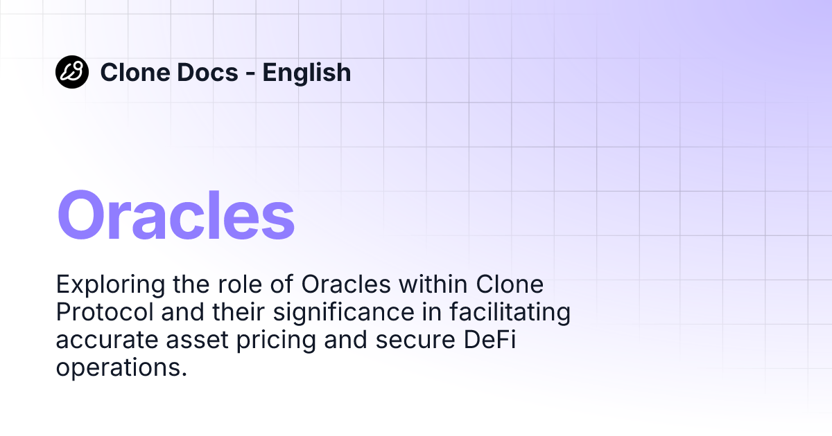 Oracles | Clone Docs - English